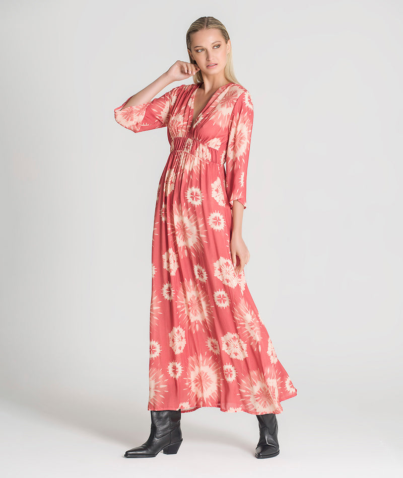 Vestido padrão tie dye 6168